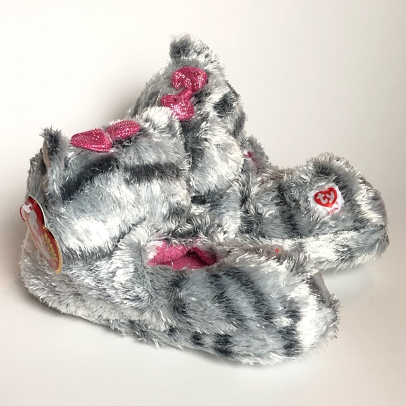 Ty | Shoes | Ty Beanie Boos Girls Kitty Slippers Size 11 | Poshmark